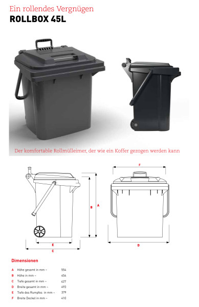 SULO® Rollbox 45 Braun Mülleimer Vorsortiergefäß | Günstig Online Kaufen