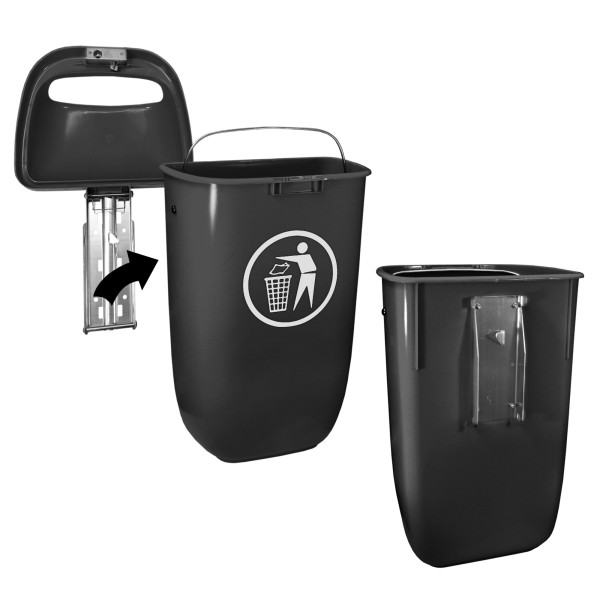 Sulo wastepaper basket waste garbage can gray according to DIN 30713