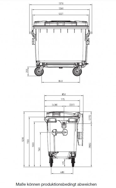 SULO® MGB 660 Müllcontainer mit Flachdeckel | Günstig Online Kaufen